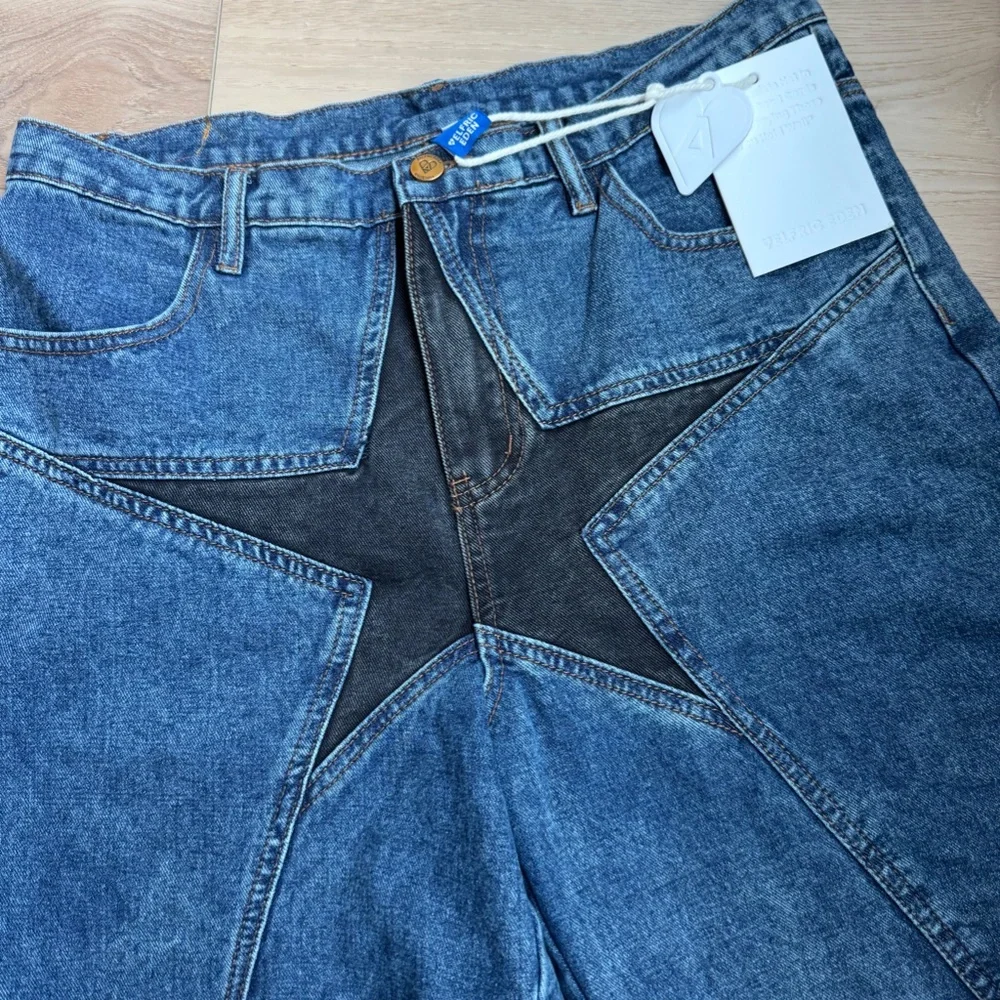 Aelfric Eden | Shorts | Aelfric Eden Star Patchwork Baggy Denim Unisex ...